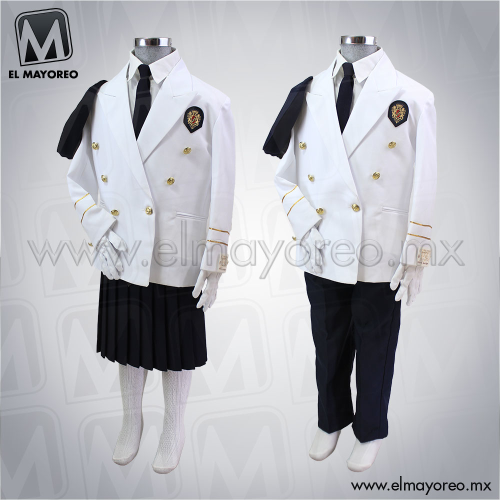 Saco Blanco combinación Azul Marino - El Mayoreo