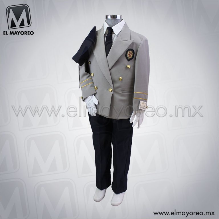 Saco Gris Claro combinación Azul Marino - El Mayoreo