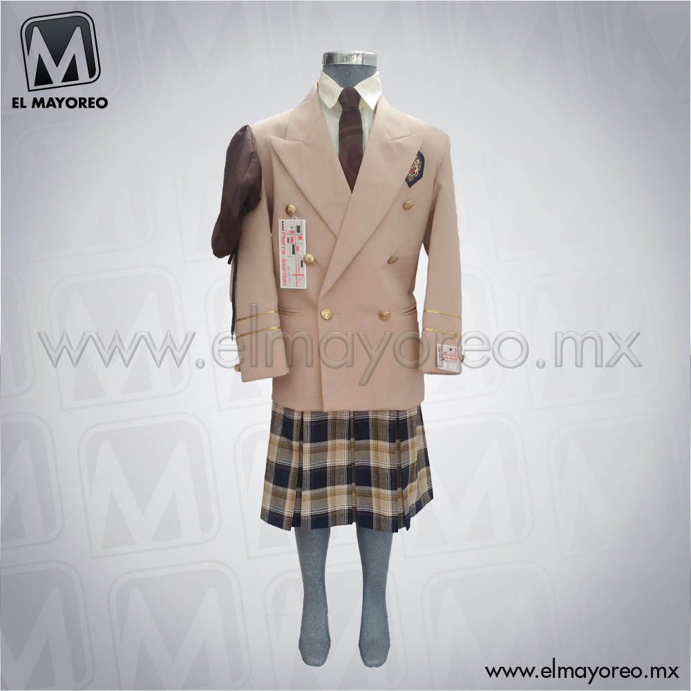 Saco Caqui combinación Escocés Caquí con Azul Marino - El Mayoreo