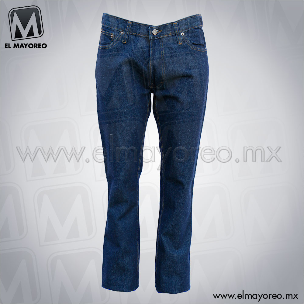 Pantalón Mezclilla Corte Recto Azul - El Mayoreo